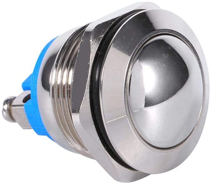 Car Push Button Switch, 19mm Waterproof Car Metal Push Button Horn ...