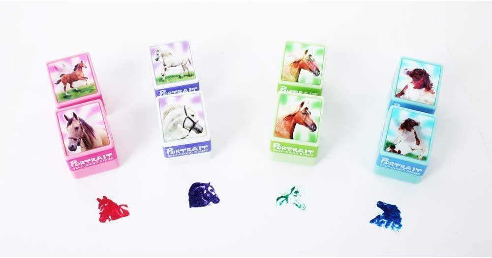 TE-Trend Stamp Set Children’s 2D Portrait Stamps Horses – BigaMart