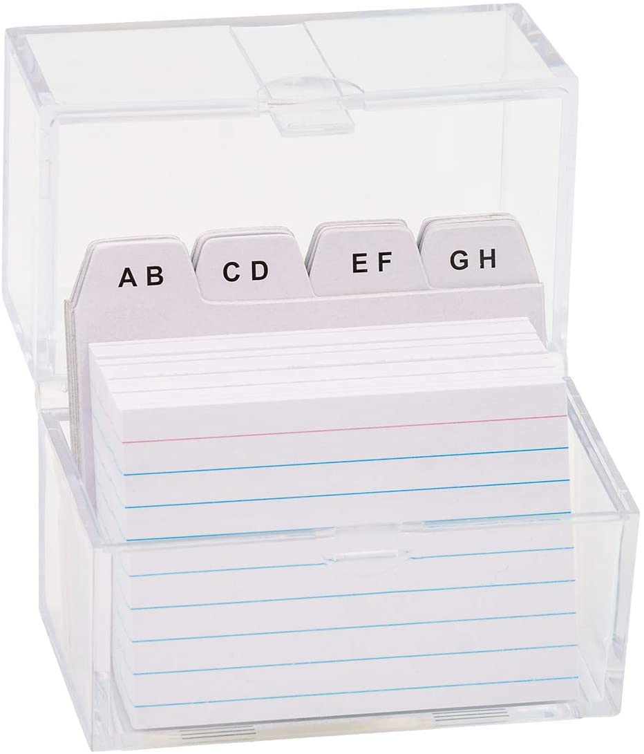 TSI Index Card Box DIN A8 Filled with Lined Index Cards – BigaMart
