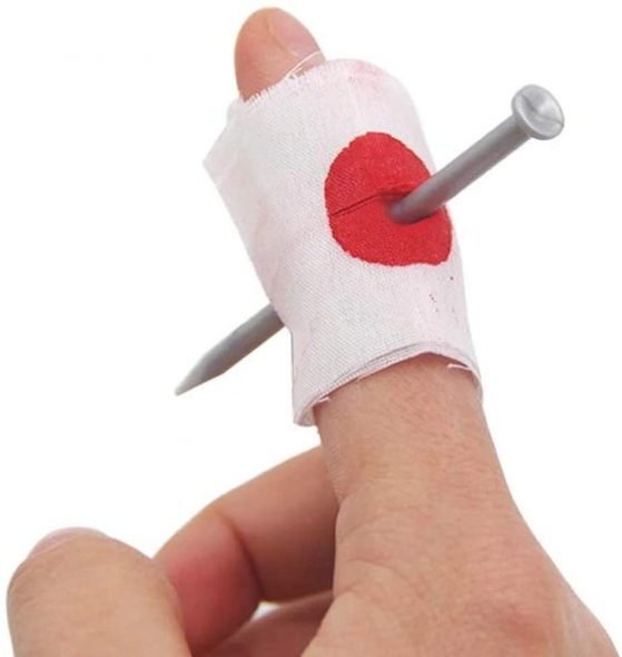 Nail Through Finger With Bandage – Practical Jokes Childrens Kids Party ...