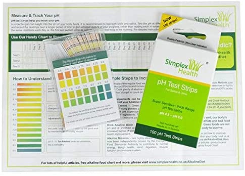 Simplex Health pH Test Strips for Urine and Saliva (100 Strips) – BigaMart
