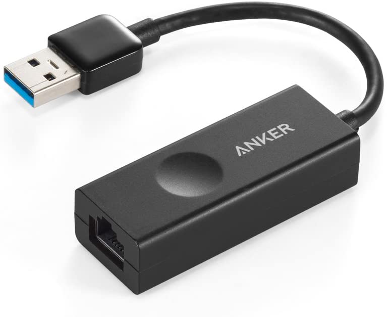 Anker USB 3.0 Portable Gigabit Ethernet Adapter Supporting 10/100 / 1000 Mbps Ethernet for ...