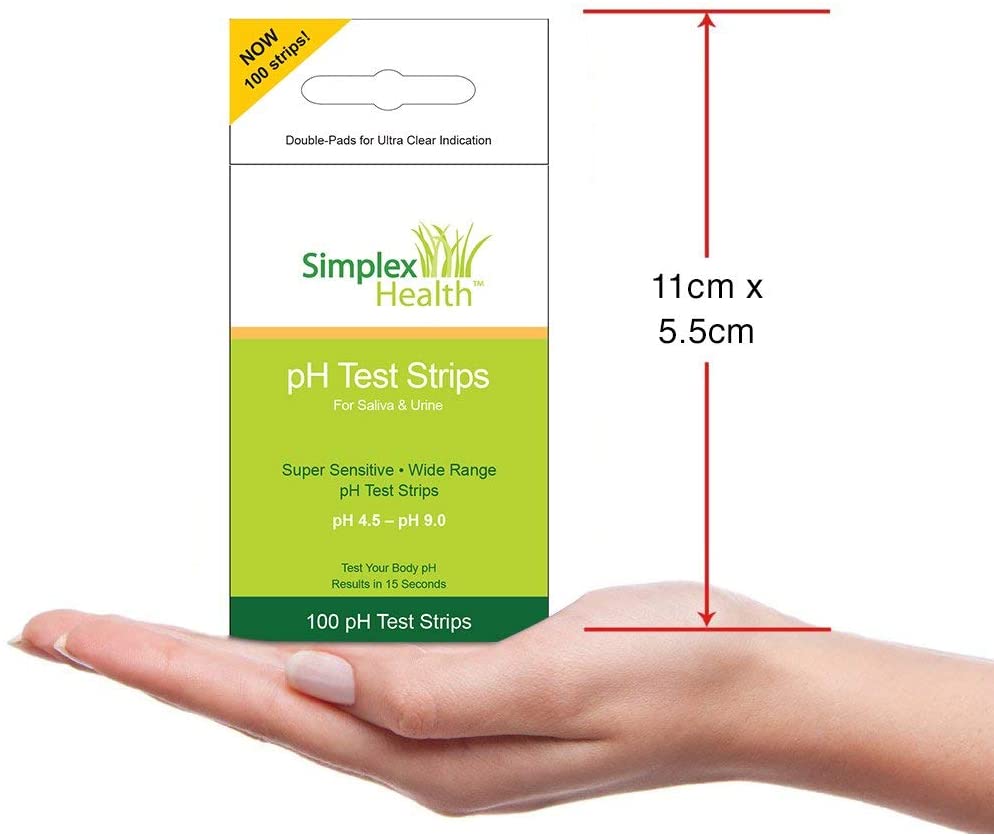 Simplex Health pH Test Strips for Urine and Saliva (100 Strips) – BigaMart