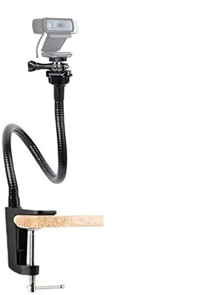 Tencro Adjustable 27″ Gooseneck Desktop Webcam Stand Holder Camera Desk ...