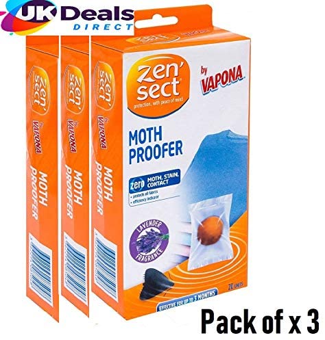 VALUE PACK 3 Packs of Anti Moth Proofer Balls – 20 Balls Per Pack ...