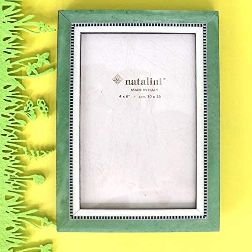 Natalini Marquetry Photo Frame Made in Italy, Tulipwood, Green, 5″X 7 ...