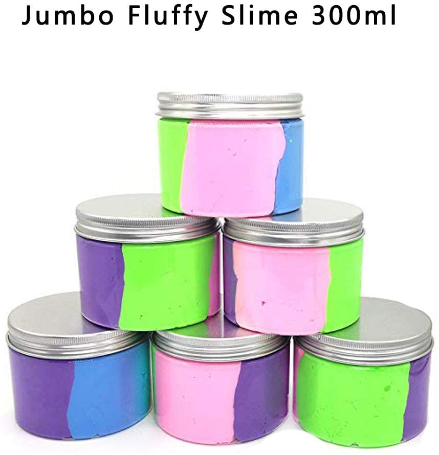 SWZY Unicorn Fluffy Slime, Jumbo Floam Cloud Colorful Rainbow Slime ...