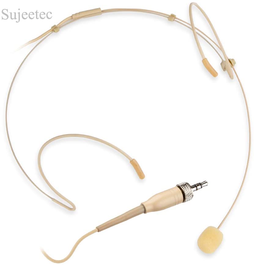 Sujeetec Microphone Headset Discreet Headworn Earset Over Ear Mic for ...