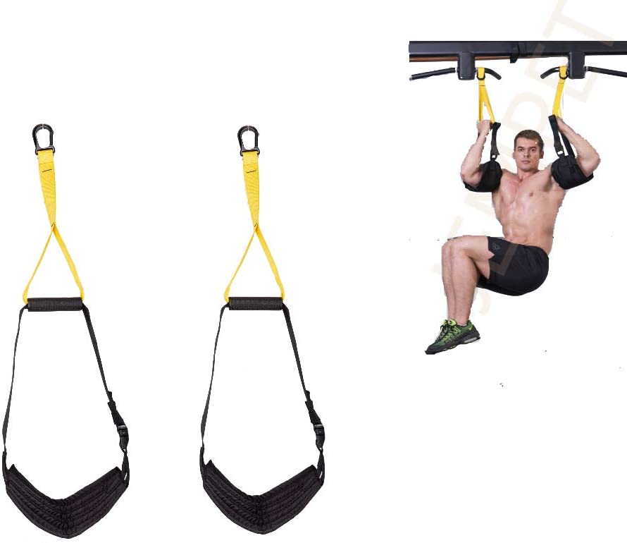 JEMPET Adjustable Ab Slings Straps with Handle, Sling Workout Pair for ...