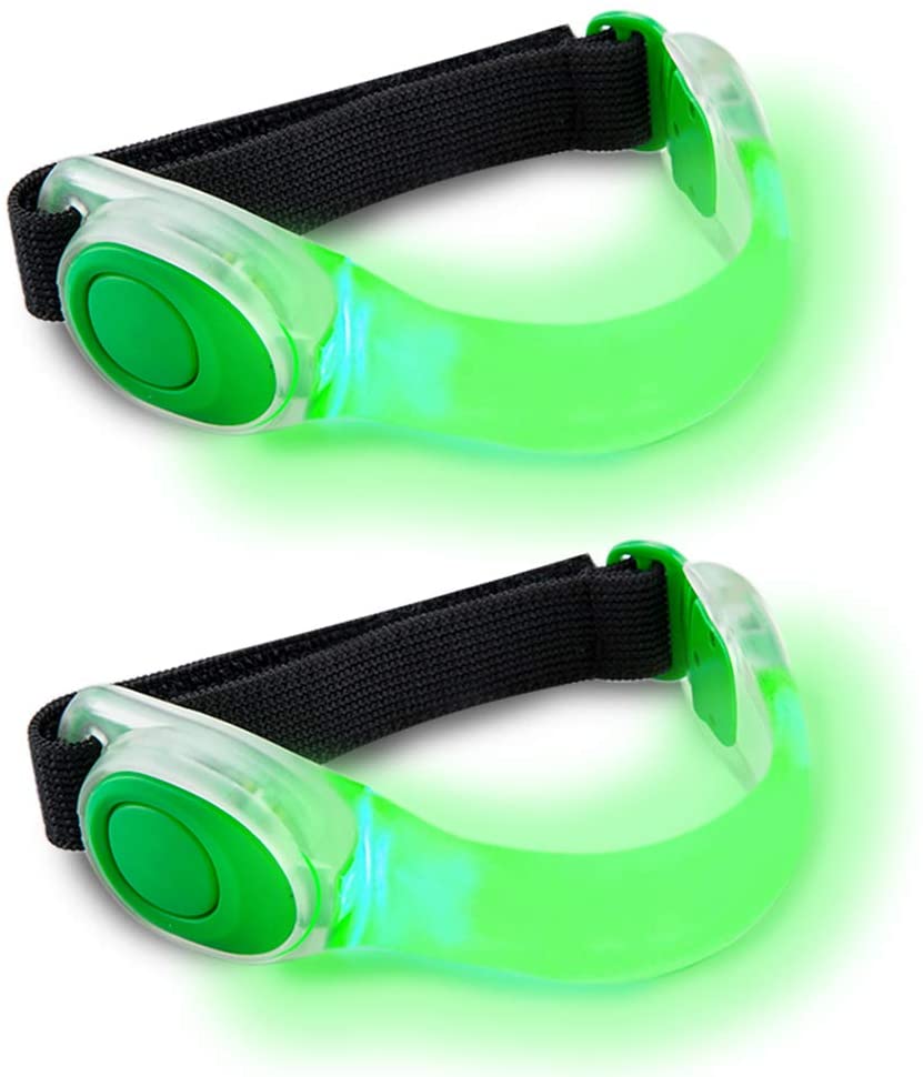 TABIGER LED Armband, 2 Set of Elastic LED Flashing Light Safety Night ...
