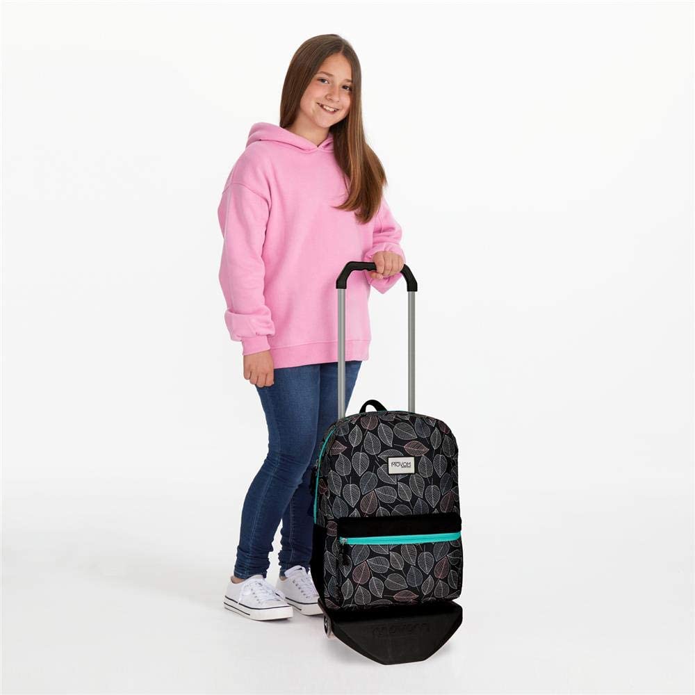 Movom Leaves Backpack with Trolley Black 32x42x16 cms Polyester 21.5L ...