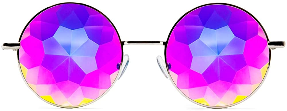 GloFX Imagine Kaleidoscope Glasses – Metal Frame – Rainbow Diffraction ...