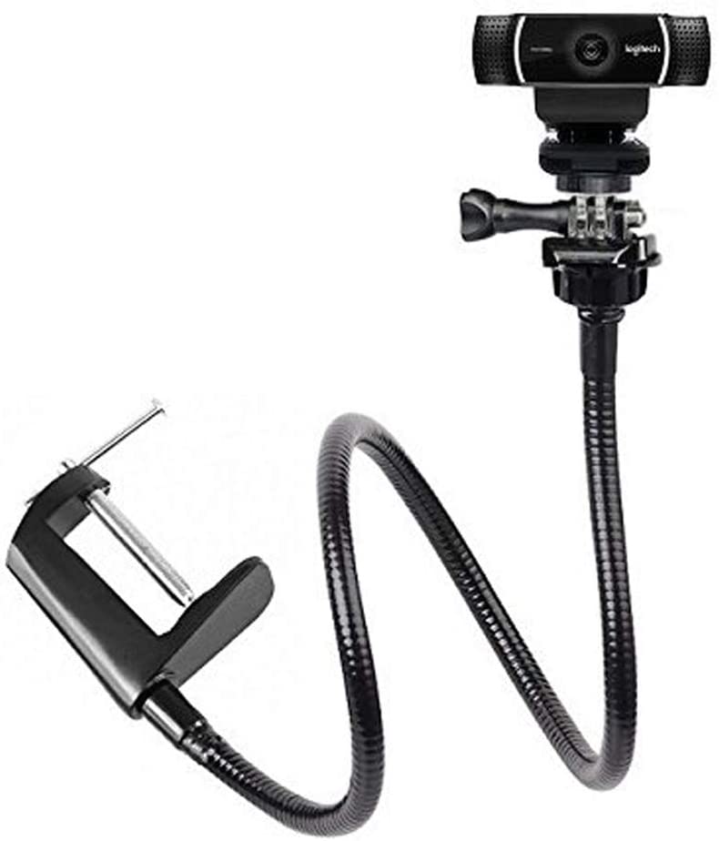 Tencro Adjustable 27″ Gooseneck Desktop Webcam Stand Holder Camera Desk ...