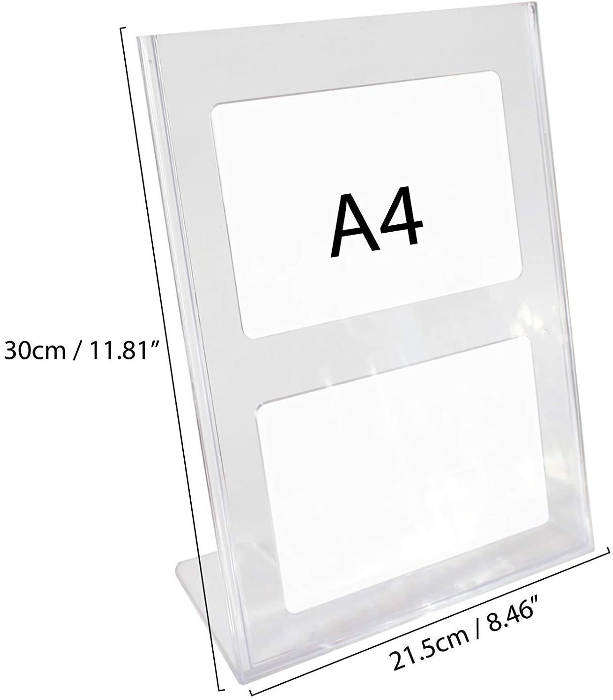 Kurtzy A4 Clear Plastic Sign Holder (3 Pack) – Slanted Portrait Plastic ...