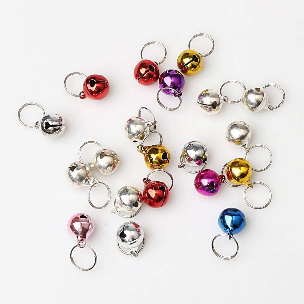 nuosen 20 Packs Dog Cat Collar Bells, Colourful Loud Or Soft Pet Bells ...