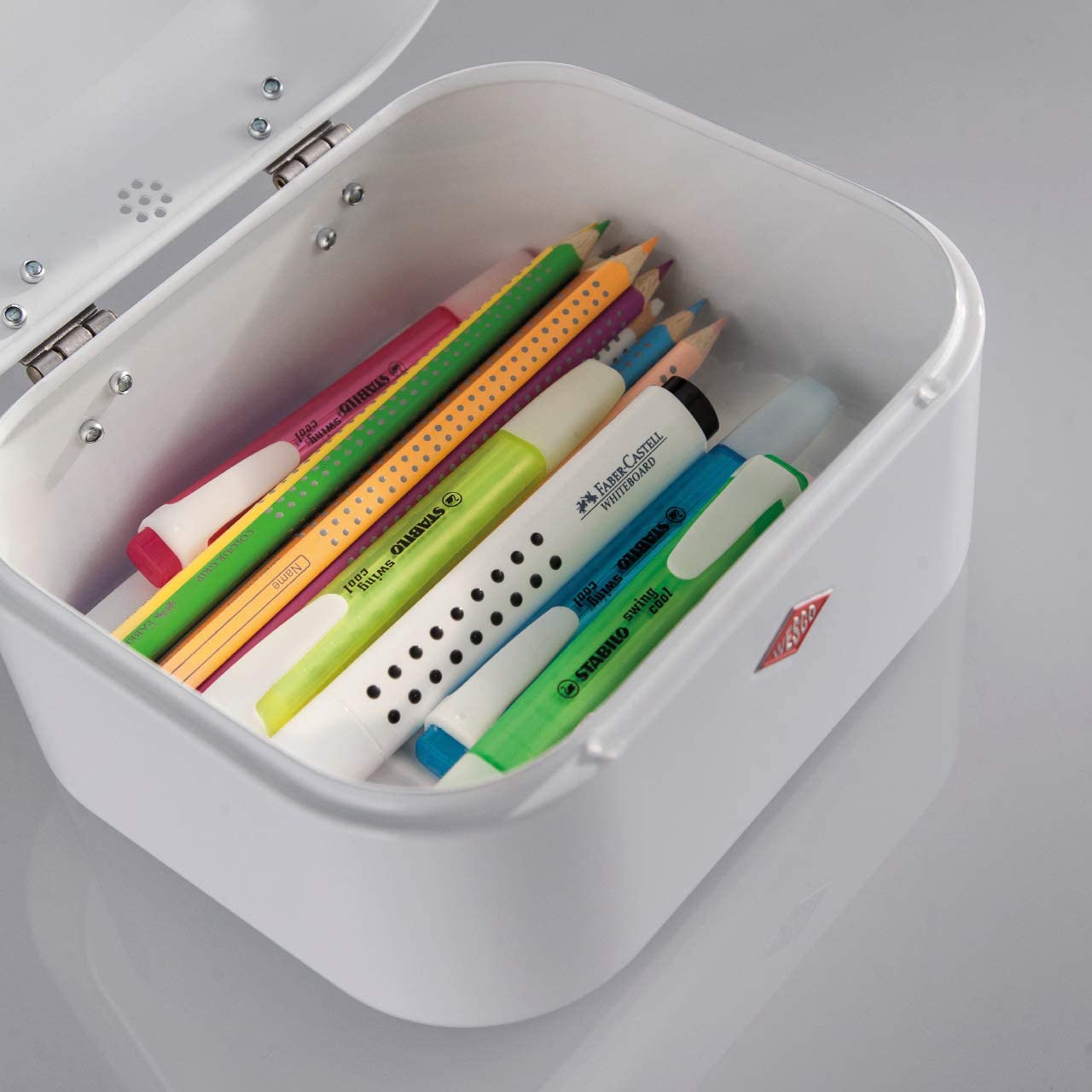 Wesco Mini Grandy Storage Box 18 x 17 x 12 cm, Lime green, Standard ...