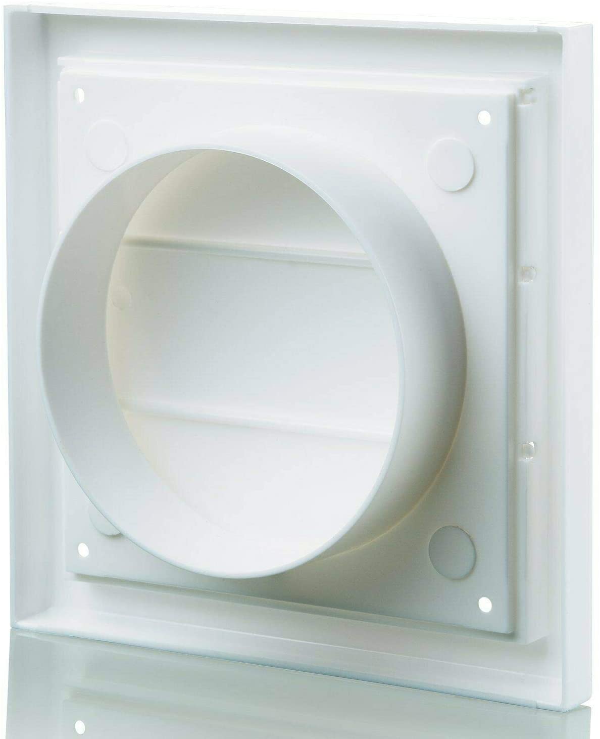 Blauberg White Gravity Grille 100 mm – 4 inch External Ducting Air Vent ...