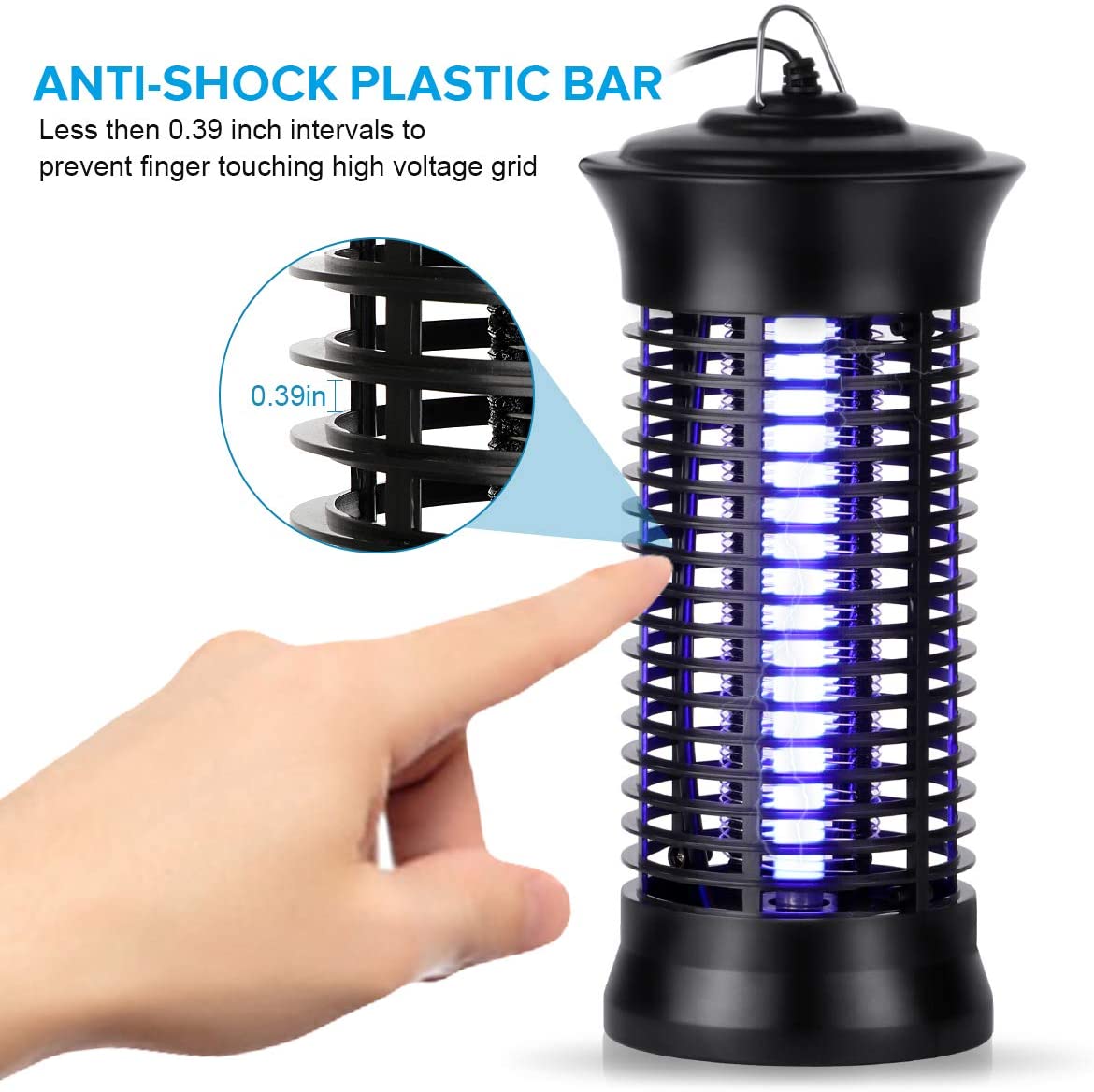 Feizhibo Bug Zapper, Electronic Insect killer with UV Light, Mosquito ...