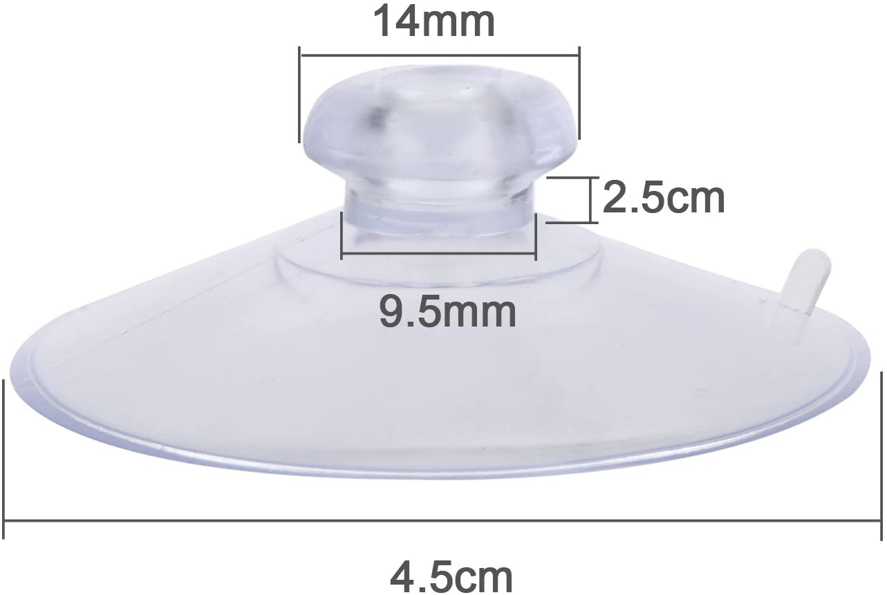 Whaline 20 Packs 45mm Large Suction Cup Plastic Sucker Pads without ...