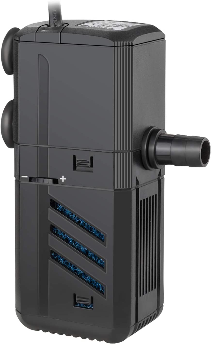 IREENUO Internal Fish Tank Filter, 6W 4 in 1 Aquarium Filter Pump ...