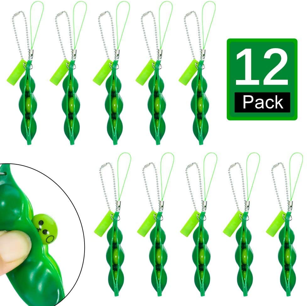 You&Lemon 12 Pieces Fidget Bean Toy Funny Facial Expression Bean Fidget ...