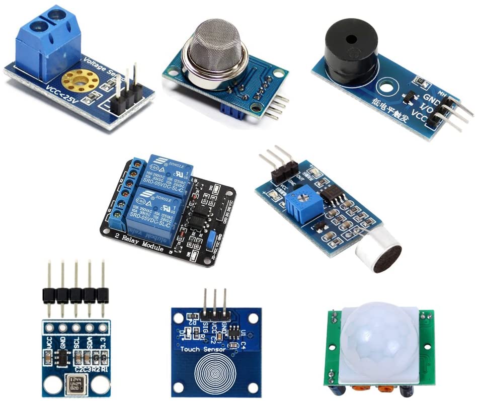 KOOKYE 16 in 1 Smart Home Sensor Modules Kit for Arduino Raspberry Pi DIY Professional (Smart ...