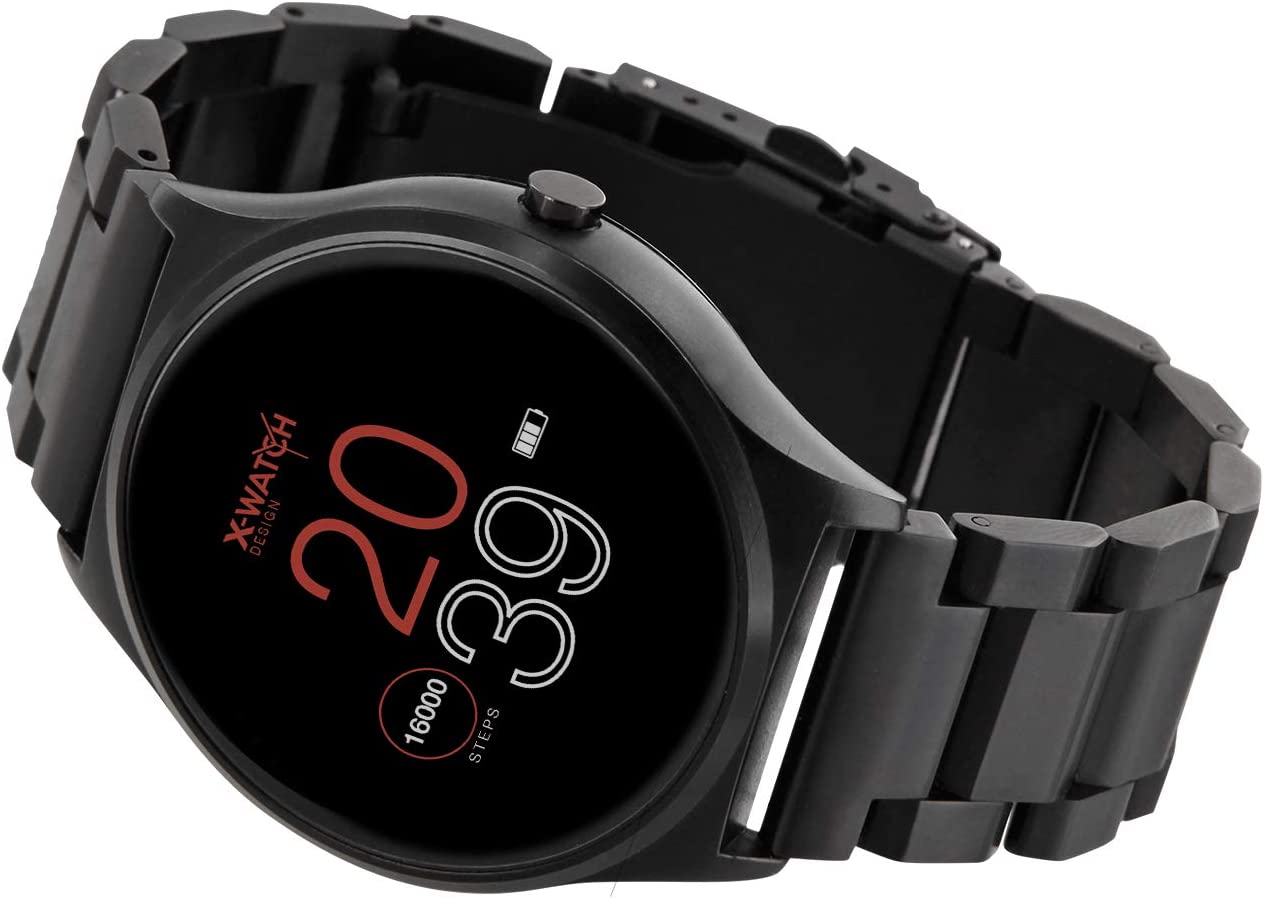 X-WATCH QIN XW PRO Dark Steel Smartwatch for men iOS & Android- Full ...