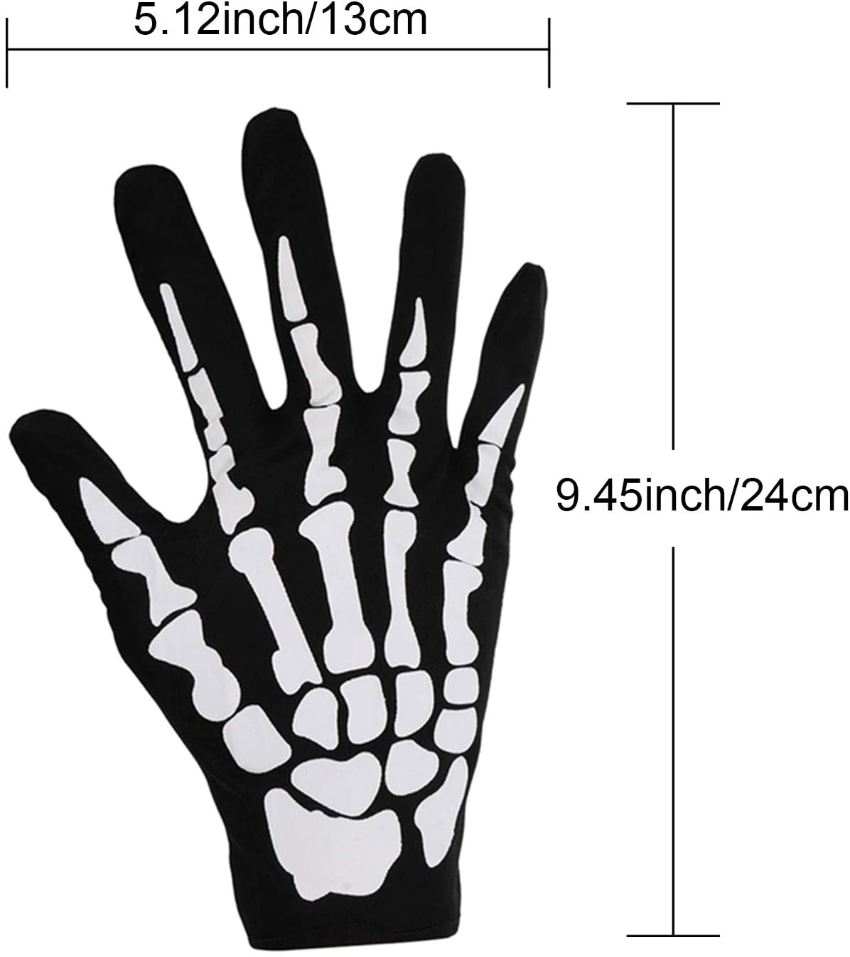 Tatuo White Skeleton Gloves and Skull Face Mask Half Ghost Bones for ...