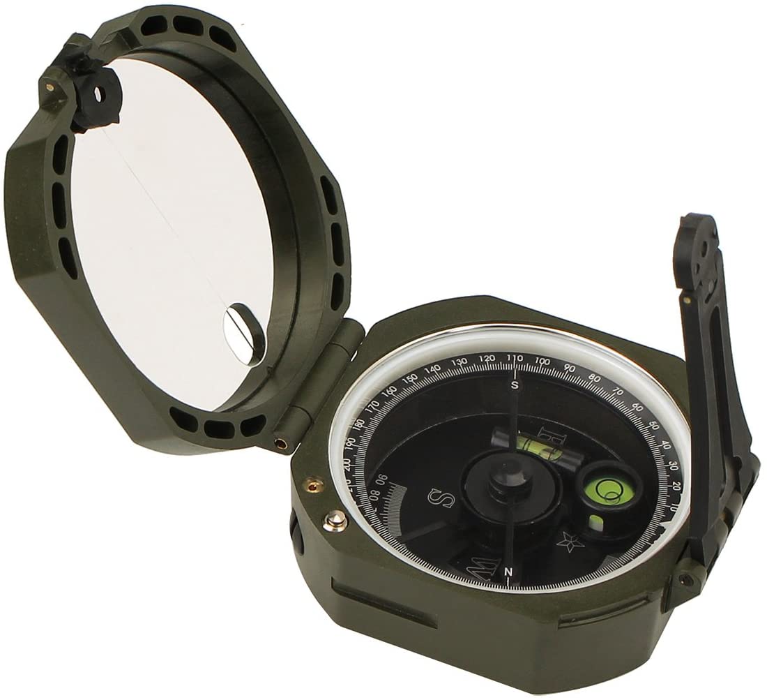 Svbony Waterproof Army Lensatic Sighting Compass with Inclinometer for ...