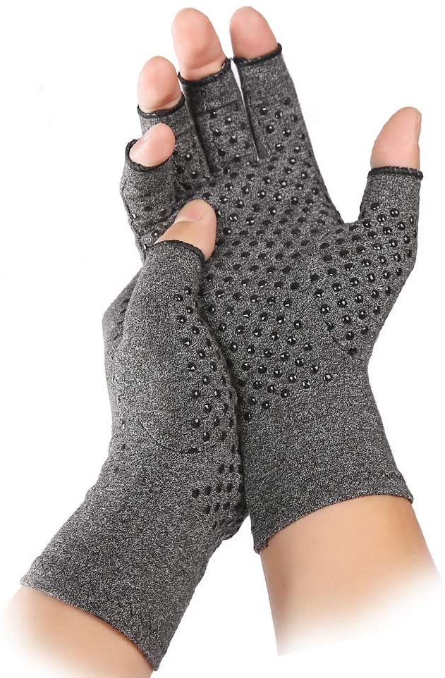 FITTOO Compression Gloves for Women and Men, Anti-Slip Open-Finger ...