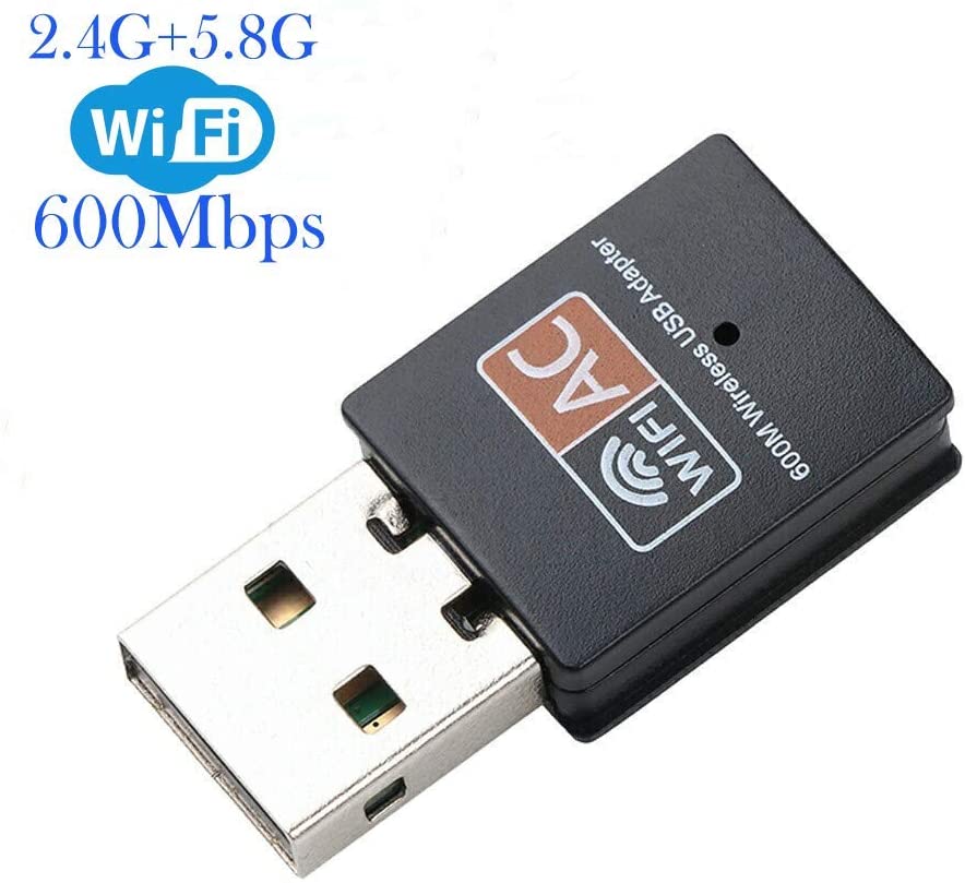 ElecMoga Wifi Dongle, USB Wifi Adapter 600Mbps 2.4/5GHz Mini Wireless ...