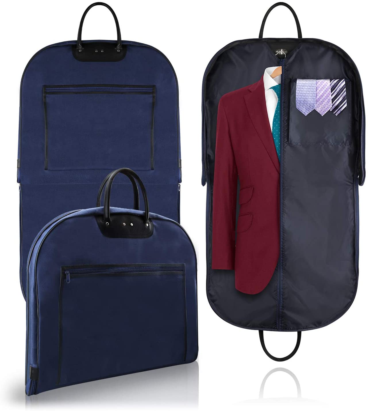 Suit Carrier Cover Bag, Foldover Waterproof Garment Cover Travel Bag ...