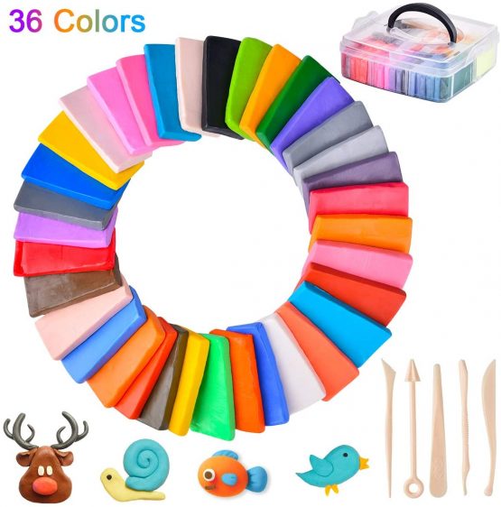 Upgrow Polymer Clay Set – 36 Colors Model Clay Oven Bake Clay Kit DIY ...