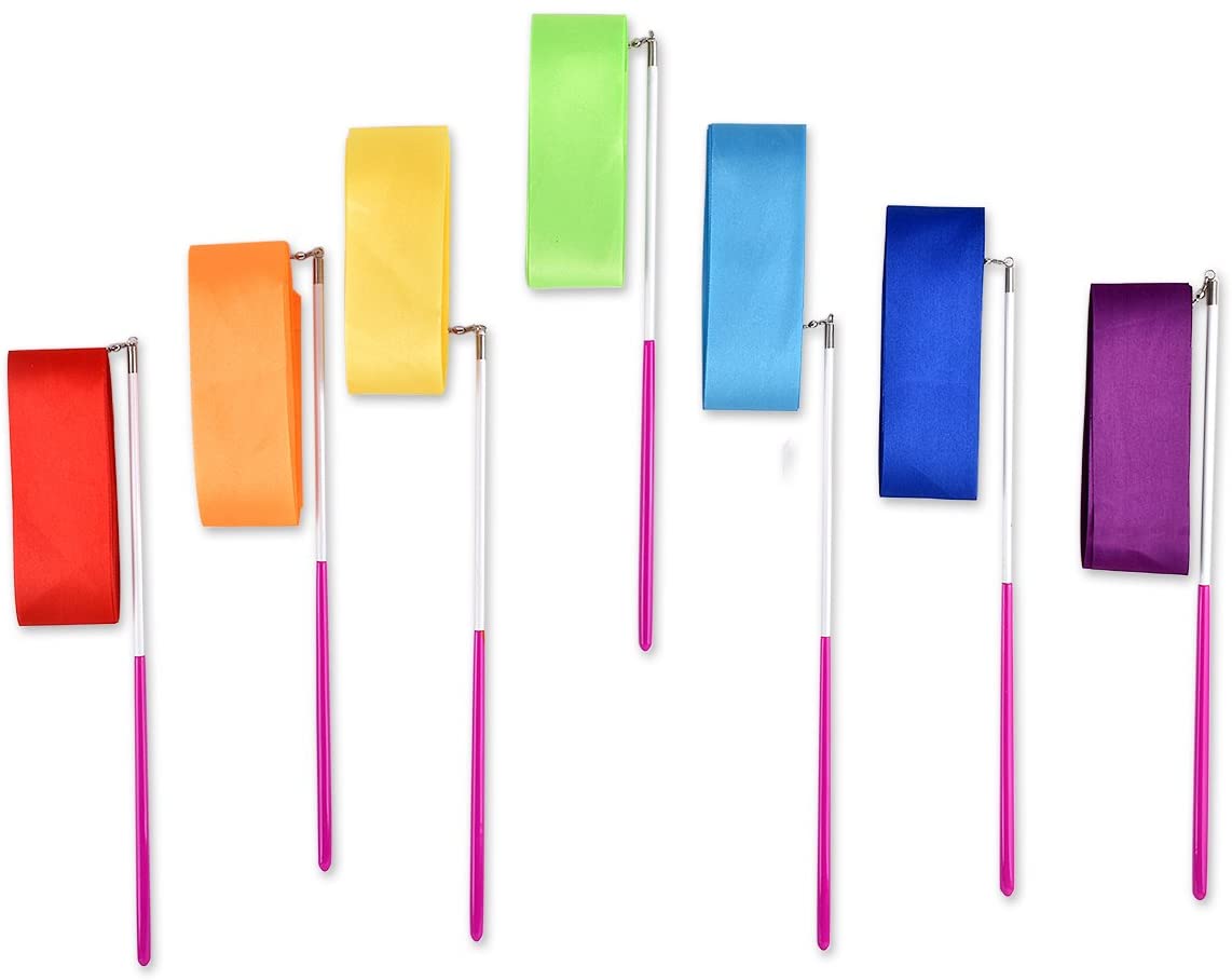 SCSpecial Dance Ribbons with Wand 2 Meters Rhythmic Gymnastic Ribbon ...