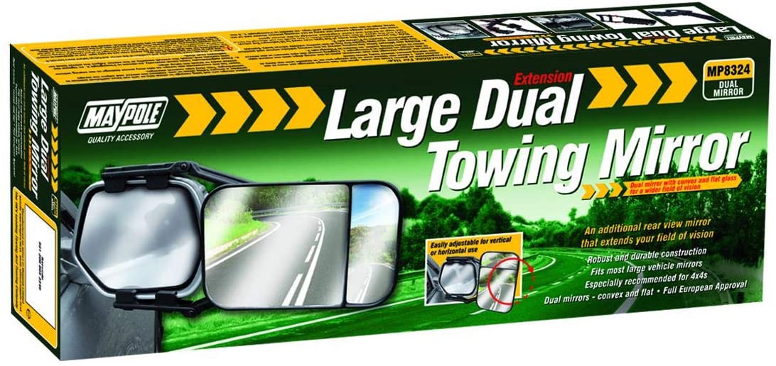 BITS4REASONS MAYPOLE NEW MODEL MP8324 LARGE DUAL GLASS CARAVAN TOWING ...