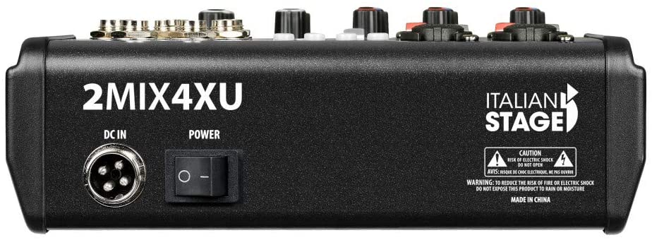 Italian Stage IS 2MIX4XU 4 channel stereo Mixer with FX and Bluetooth ...