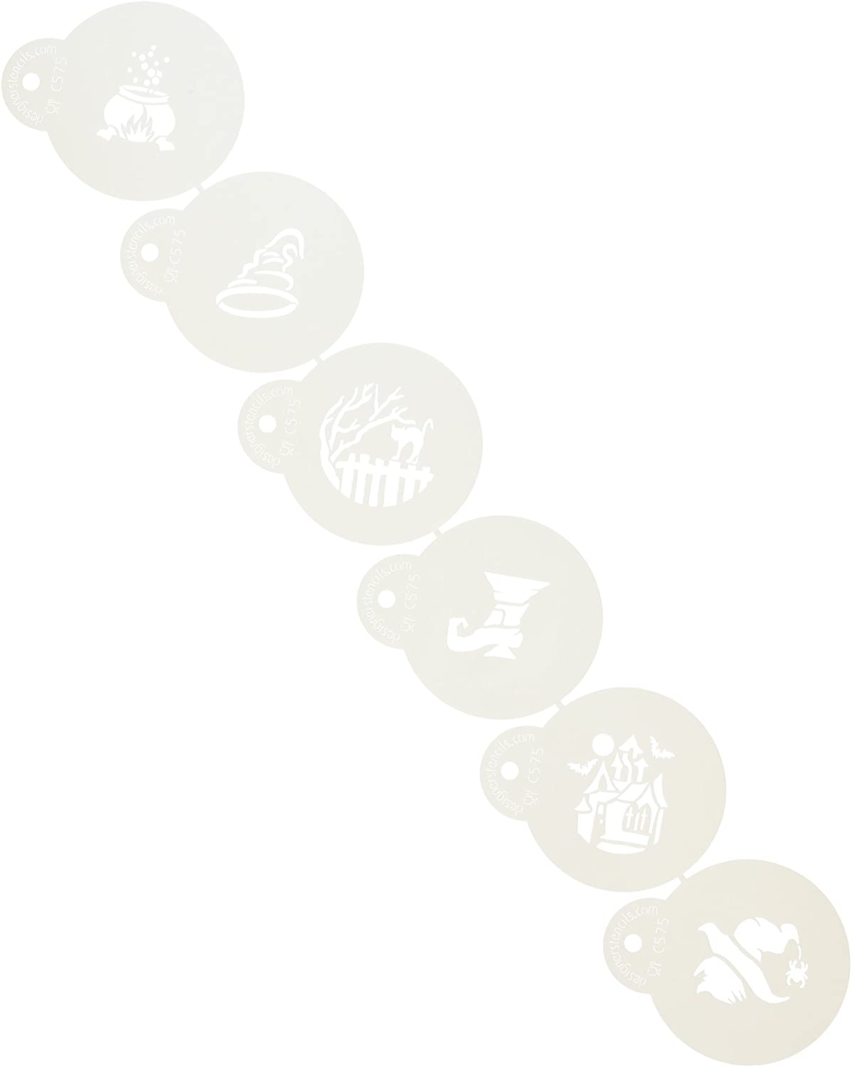 designer stencils C575 Halloween Cookie Stencil Set, (Witch Shoe; Witch ...