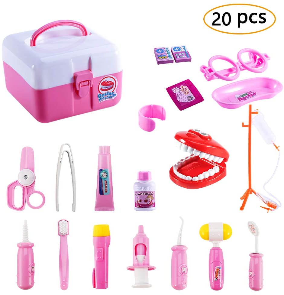 Twister Children Pretend Doctor Kit Set, 20 Pcs Medical Case Kit Doctor ...