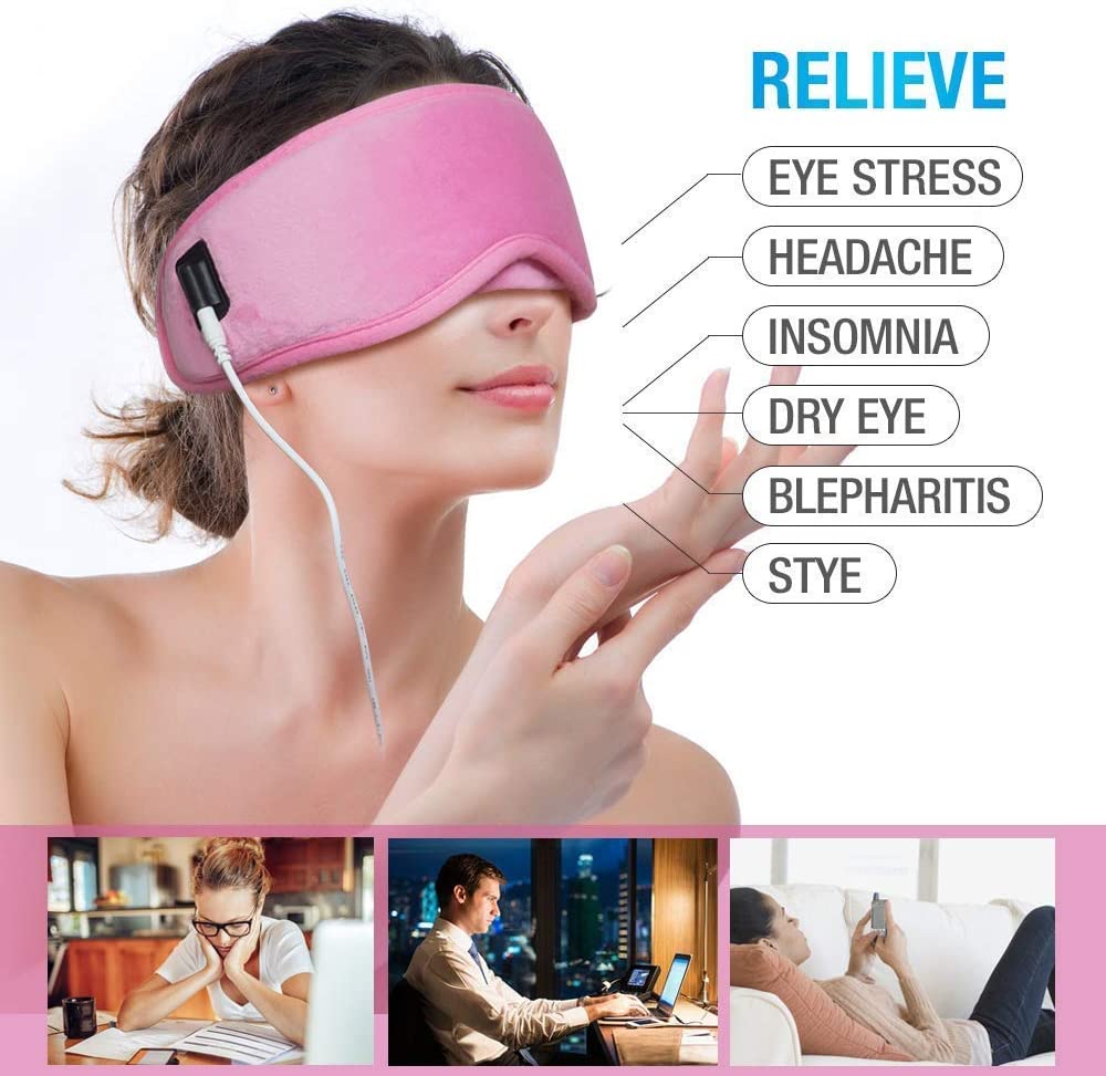 ARRIS Electric USB Heated Eye Mask, Blepharitis Treatment Eye Masks W ...
