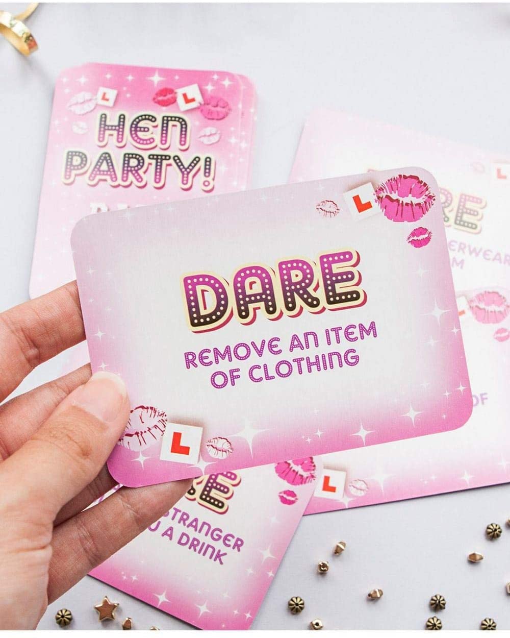 Henbrandt Hen Party Dare Cards Pack of 24 Game Cards for Girls Night ...
