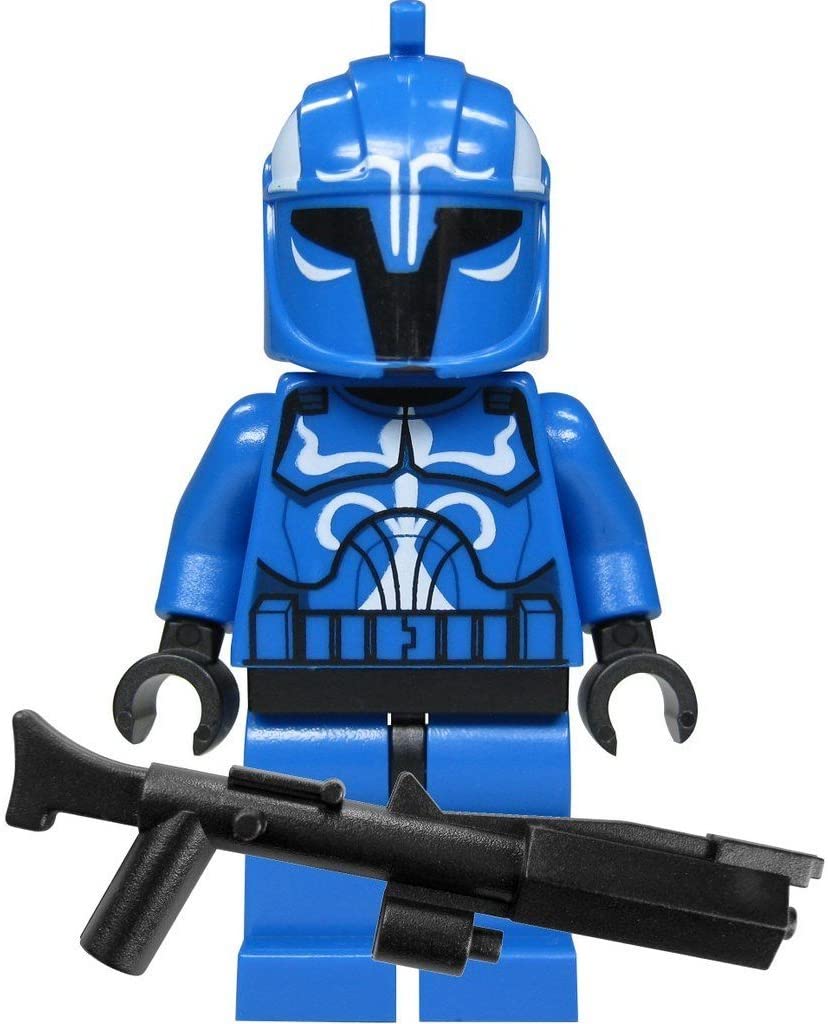 LEGO Star Wars Senate Commando Captain Black Head Little Arms Special ...