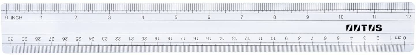 2 Pack Plastic Ruler Straight Ruler Measuring Tool 12 Inches (Clear, 31 ...