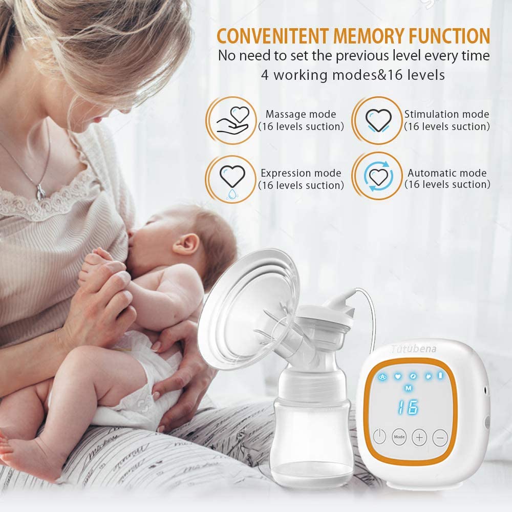 Electric Breast Pump Single Breastfeeding Breastmilk Pump Kit Hands ...