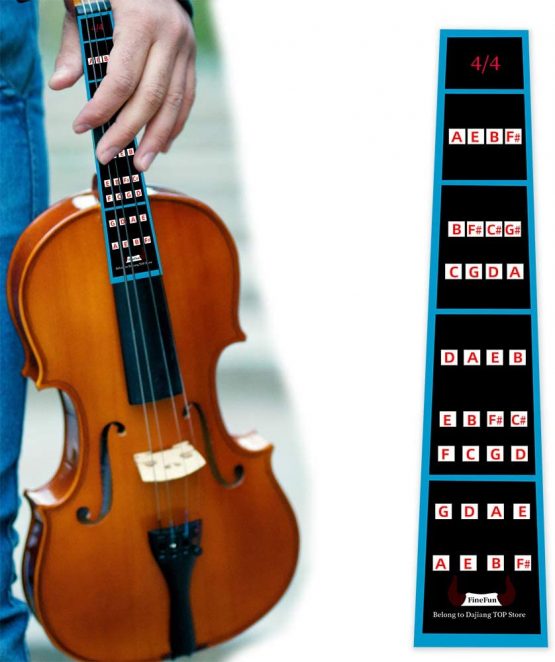 Finefun Violin Finger Guide Fingerboard Sticker Fret Guide Label Finger