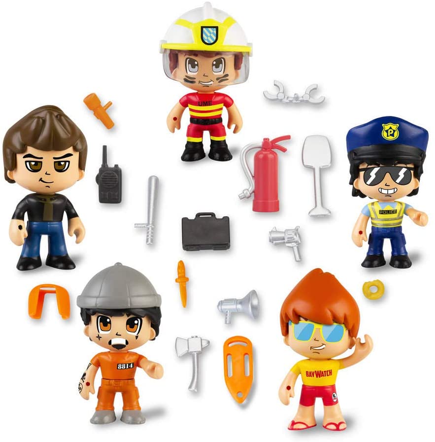 Pinypon Action – Set of 5 Figures Series 2 with Accessories for Boys ...