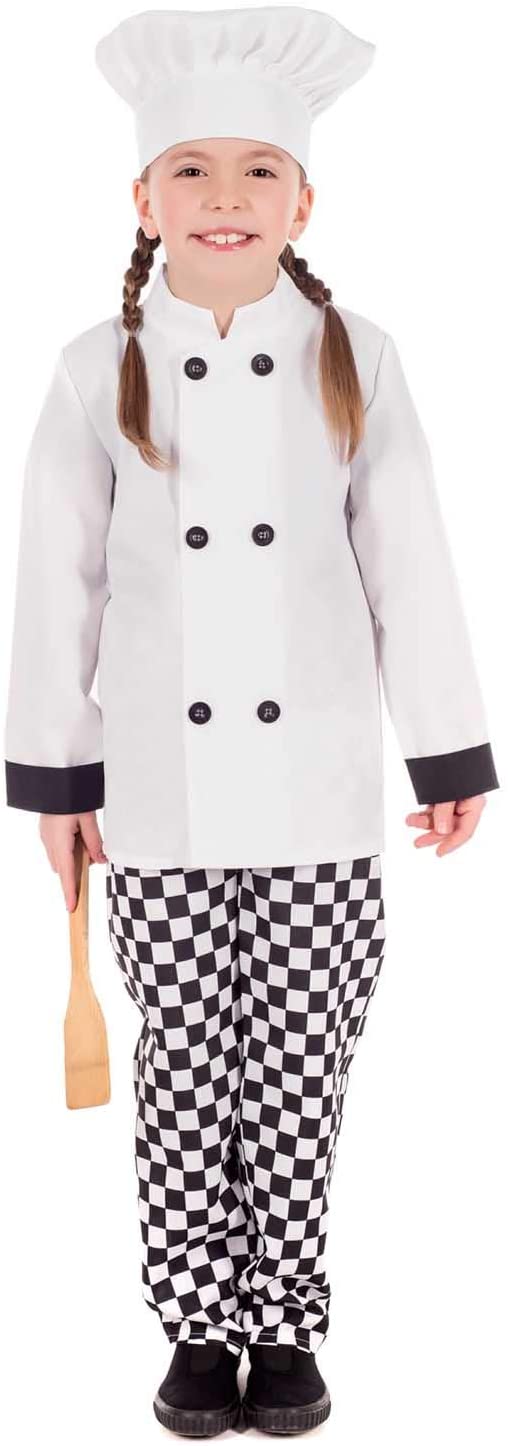 Fun Shack Kids Chef Costume Childrens Cook Uniform White Roleplay ...