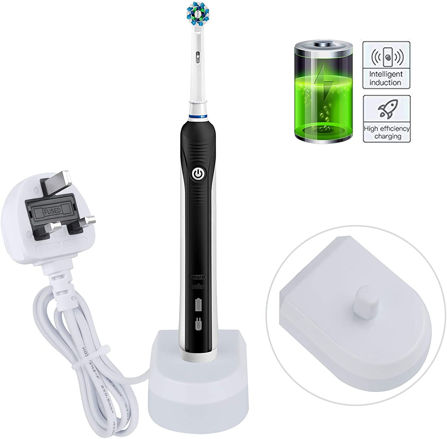 HSYTEK Charger for Oral B Toothbrush, Inductive Charger Fits Most Braun ...
