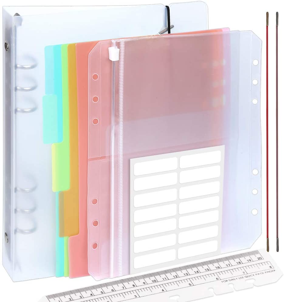 FANDAMEI A5 Round Ring Binder Cover Set – PVC Notebook Protector ...