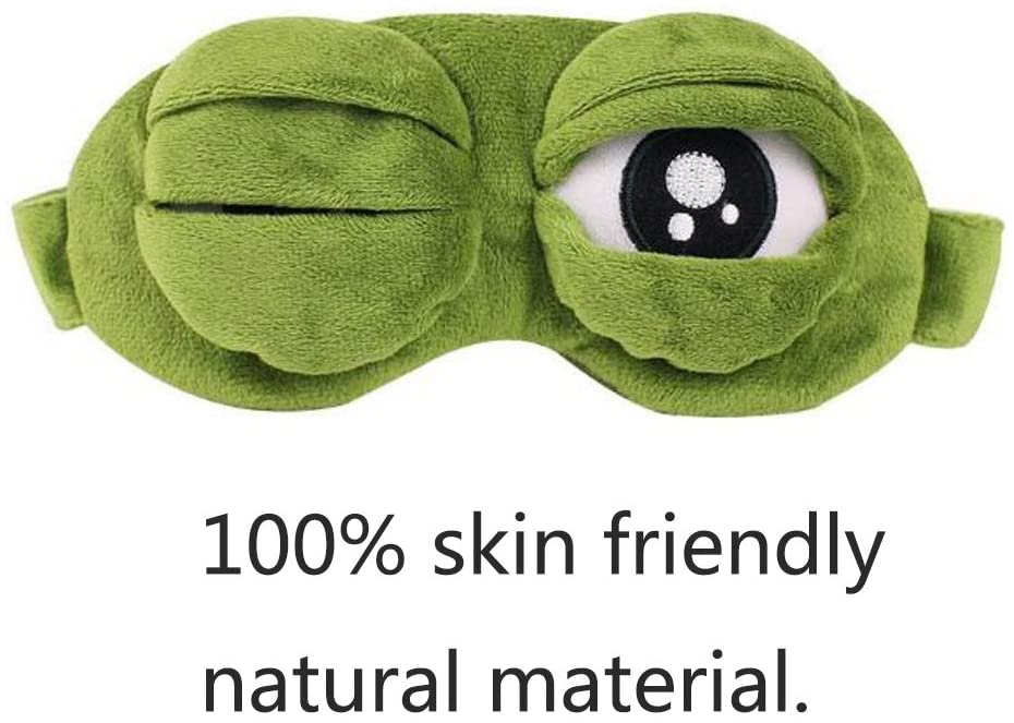 Sleep Eye Mask CLKJCAR Frog Eye Mask Funny 3D Sleeping Mask with Inner ...