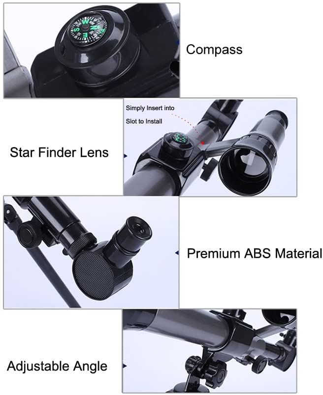 ALEENFOON Kids Telescopes, 20X-30X-40X Adjustable Childrens Science ...